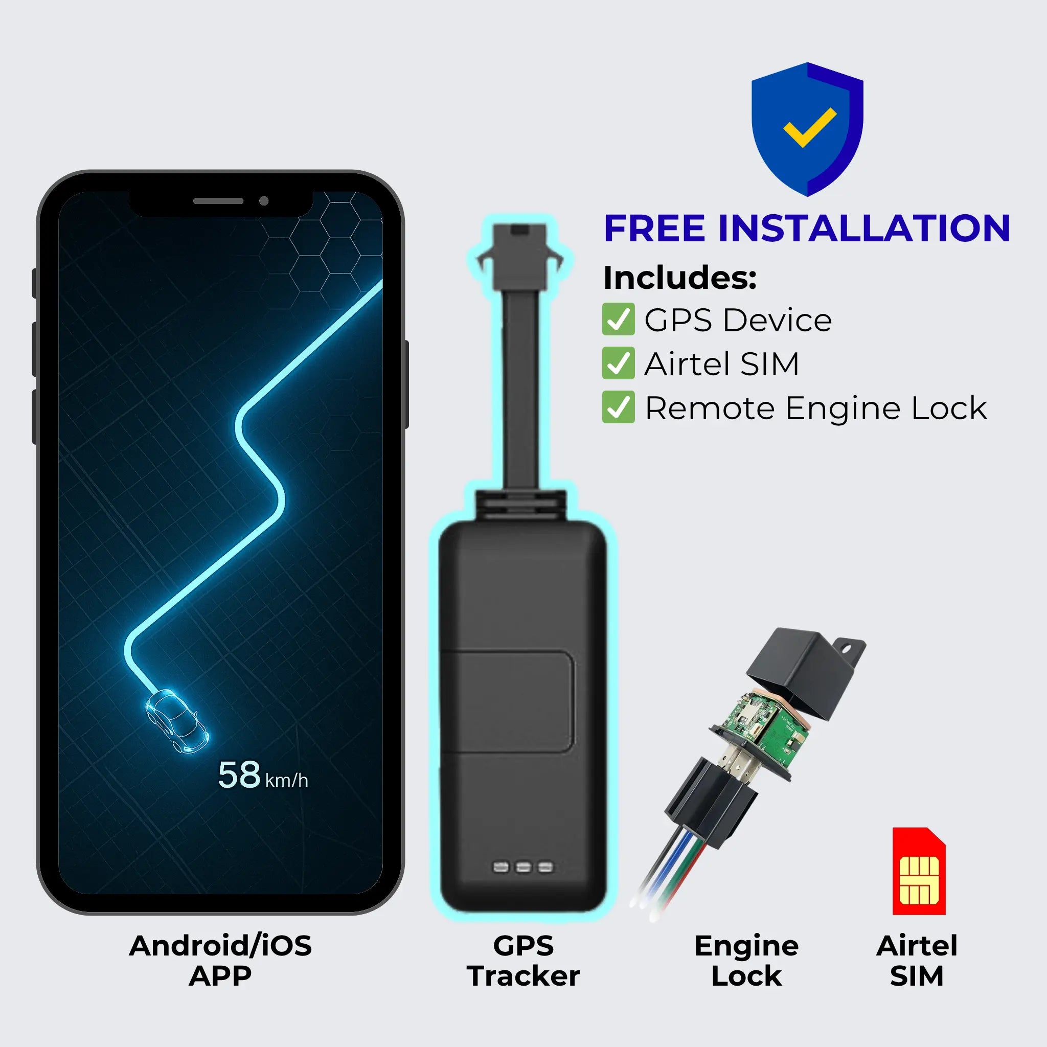 TrackX Wired GPS – Real-Time Vehicle Tracking with Free Airtel SIM – trackxgps.com